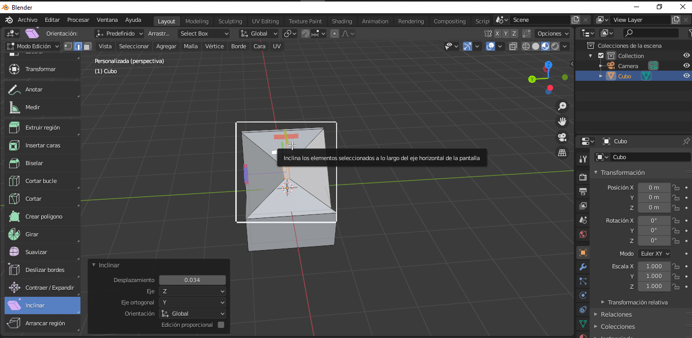 Modo Edición con Primitivas en blender 2.8 | 12 Design Note